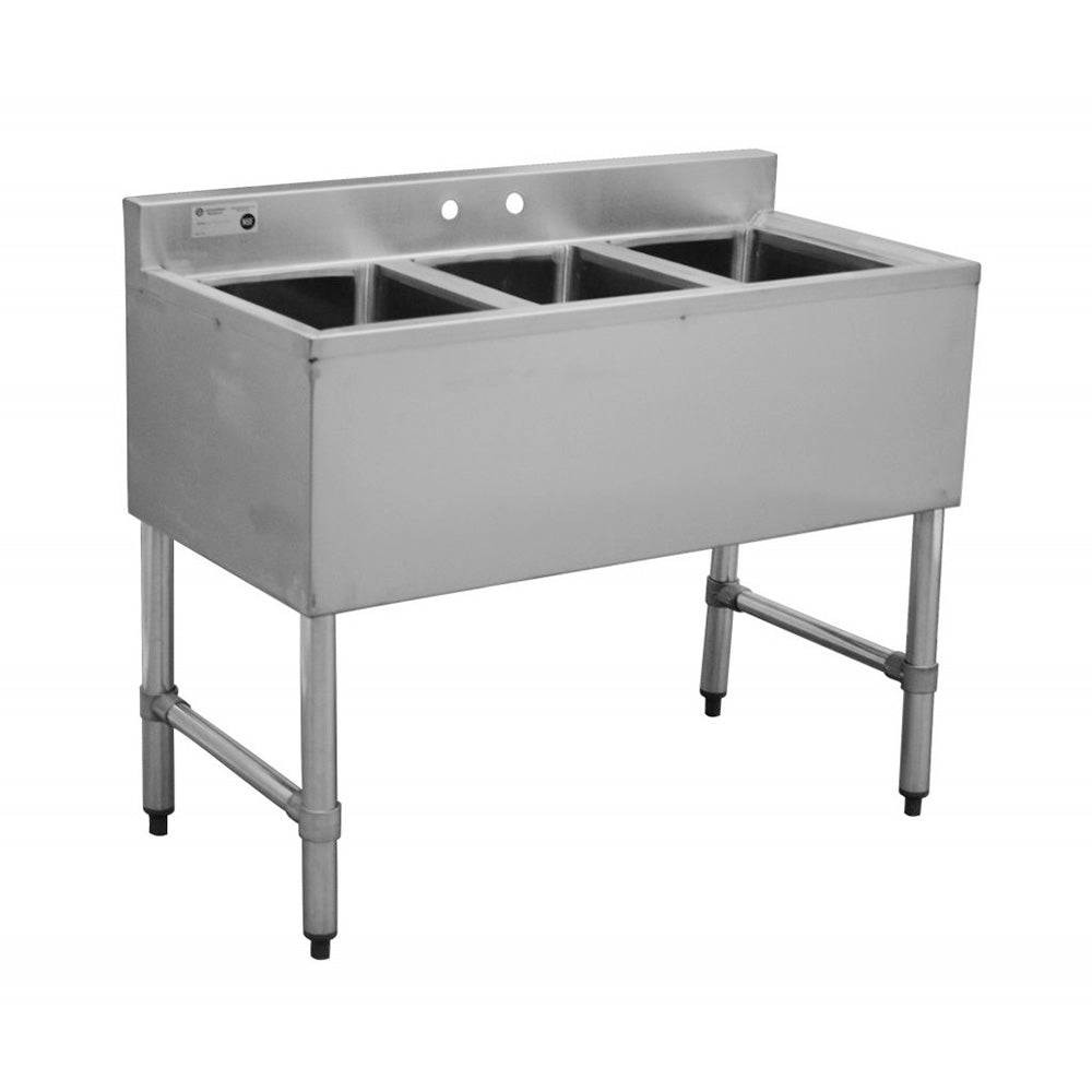 Serv-Ware BAR3B38-CWP 38" 3-Compartment Underbar Sink – Pizza Solutions