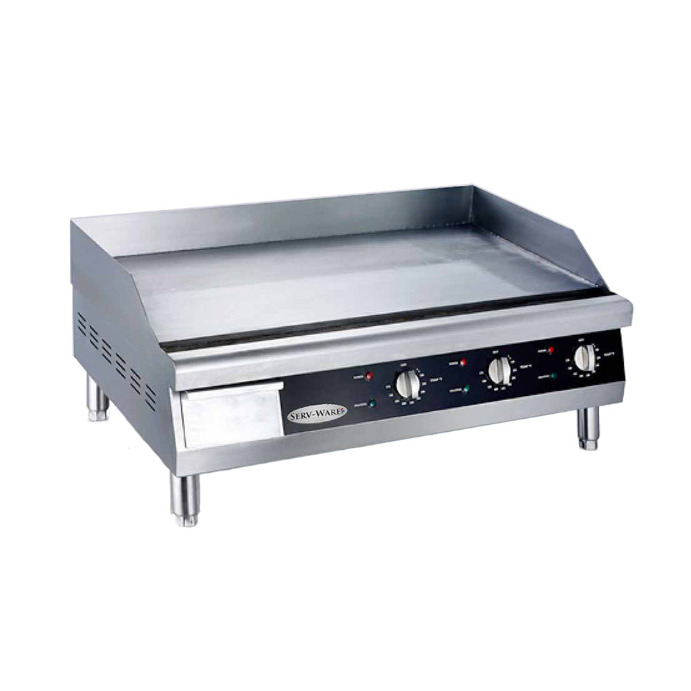 Serv-Ware ETG-30 30" Electric Thermostatic Countertop Griddle – Pizza ...